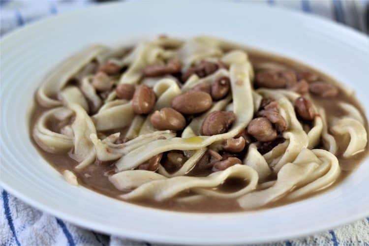 tagliarini with beans