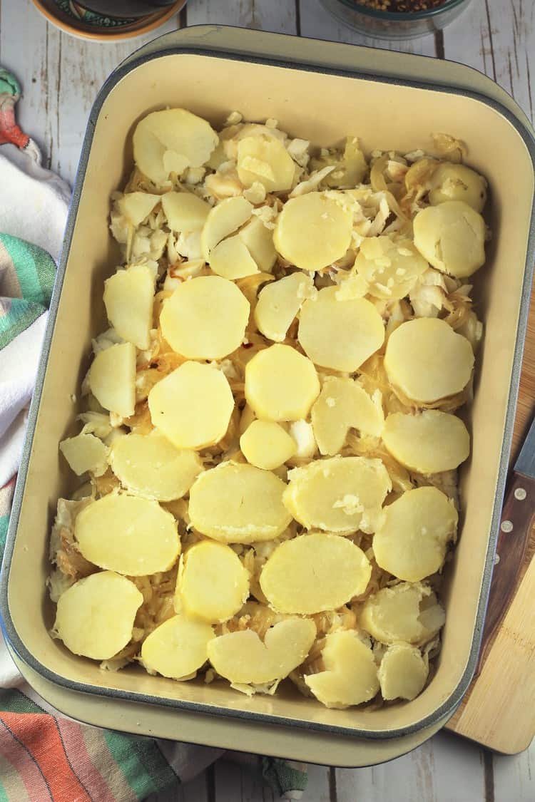 Portuguese Salt Cod and Potato Casserole - Mangia Bedda
