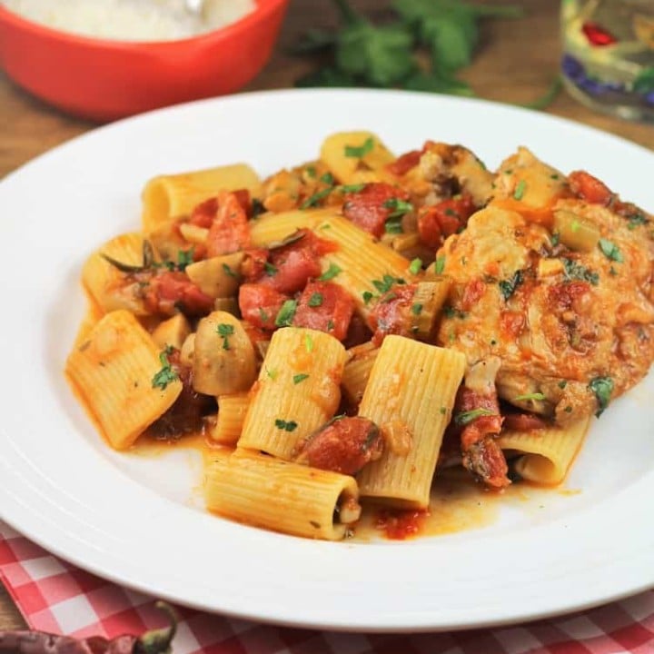 Chicken Cacciatore - with pasta or polenta - Mangia Bedda