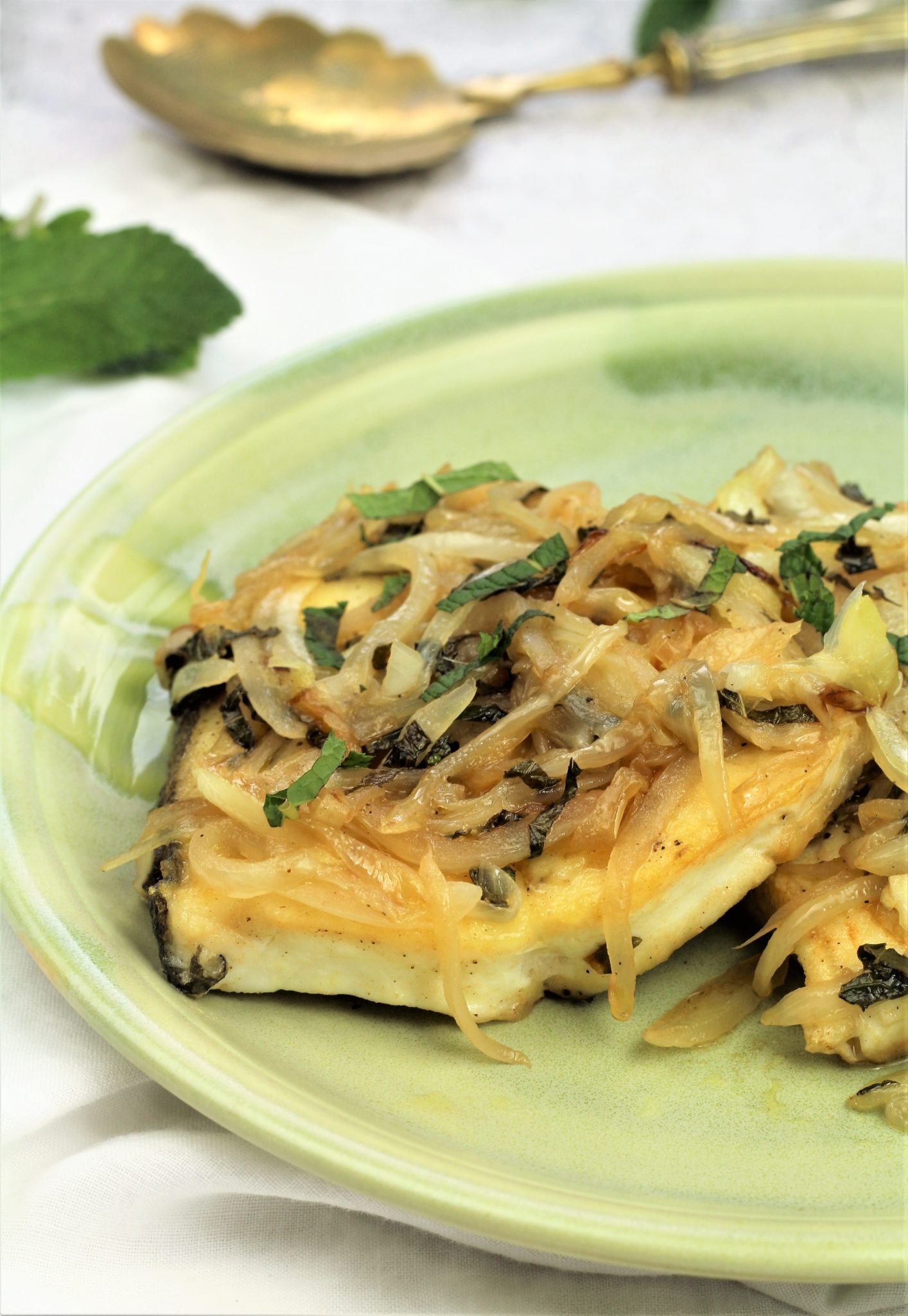 Sicilian Fish with Onions, Mint and Vinegar - Mangia Bedda