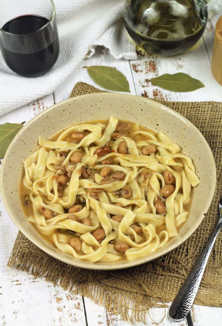 Mangia Bedda - Tagliarini with Beans (tagghiarini cu fasolu)