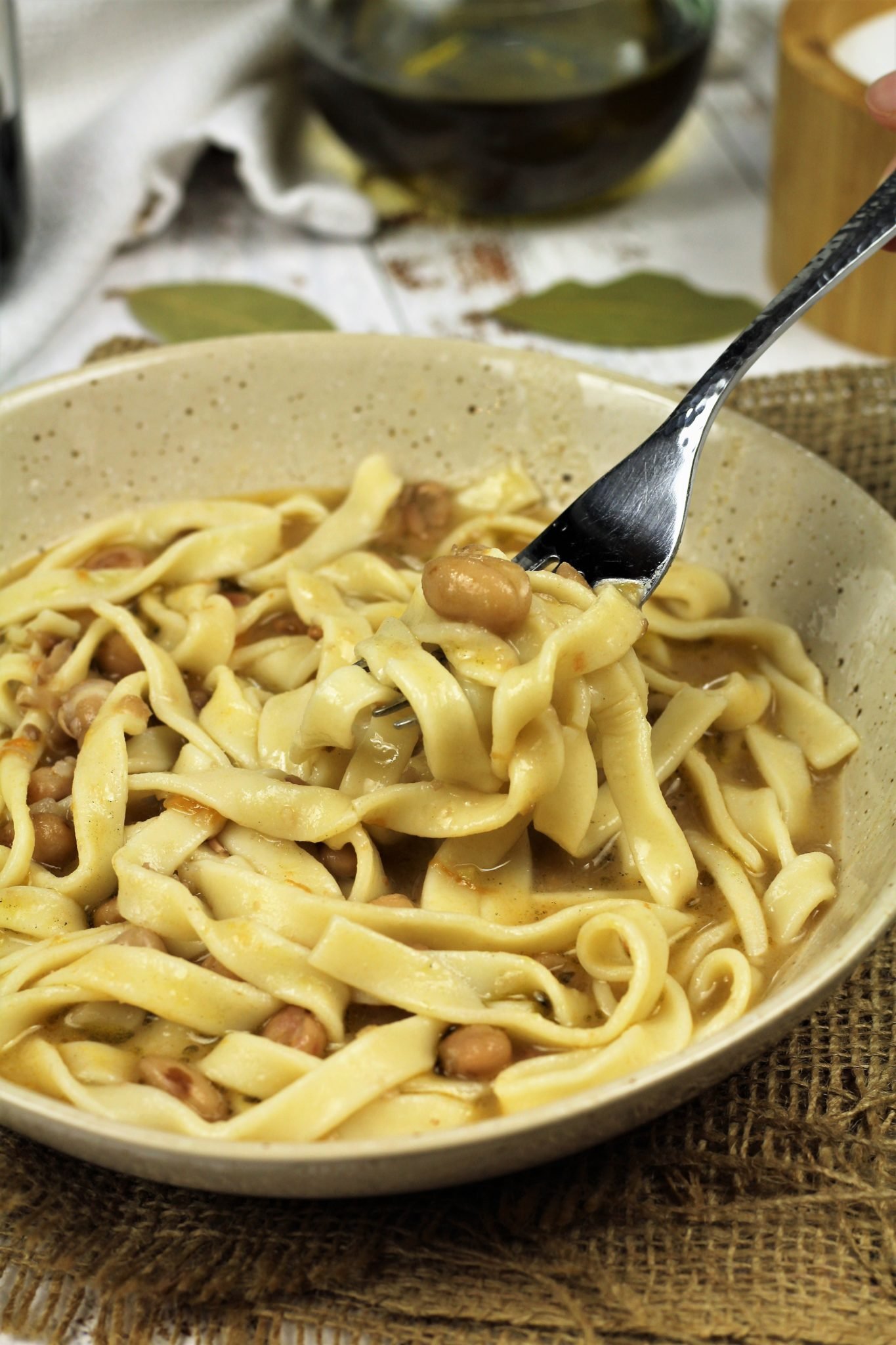 Mangia Bedda - Tagliarini with Beans (tagghiarini cu fasolu)