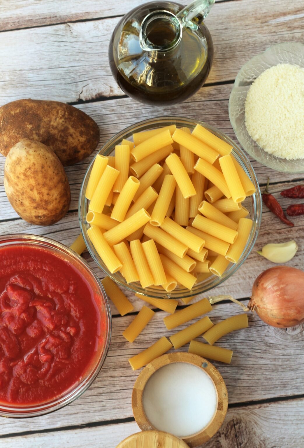 Pasta with Potatoes in Tomato Sauce - Mangia Bedda