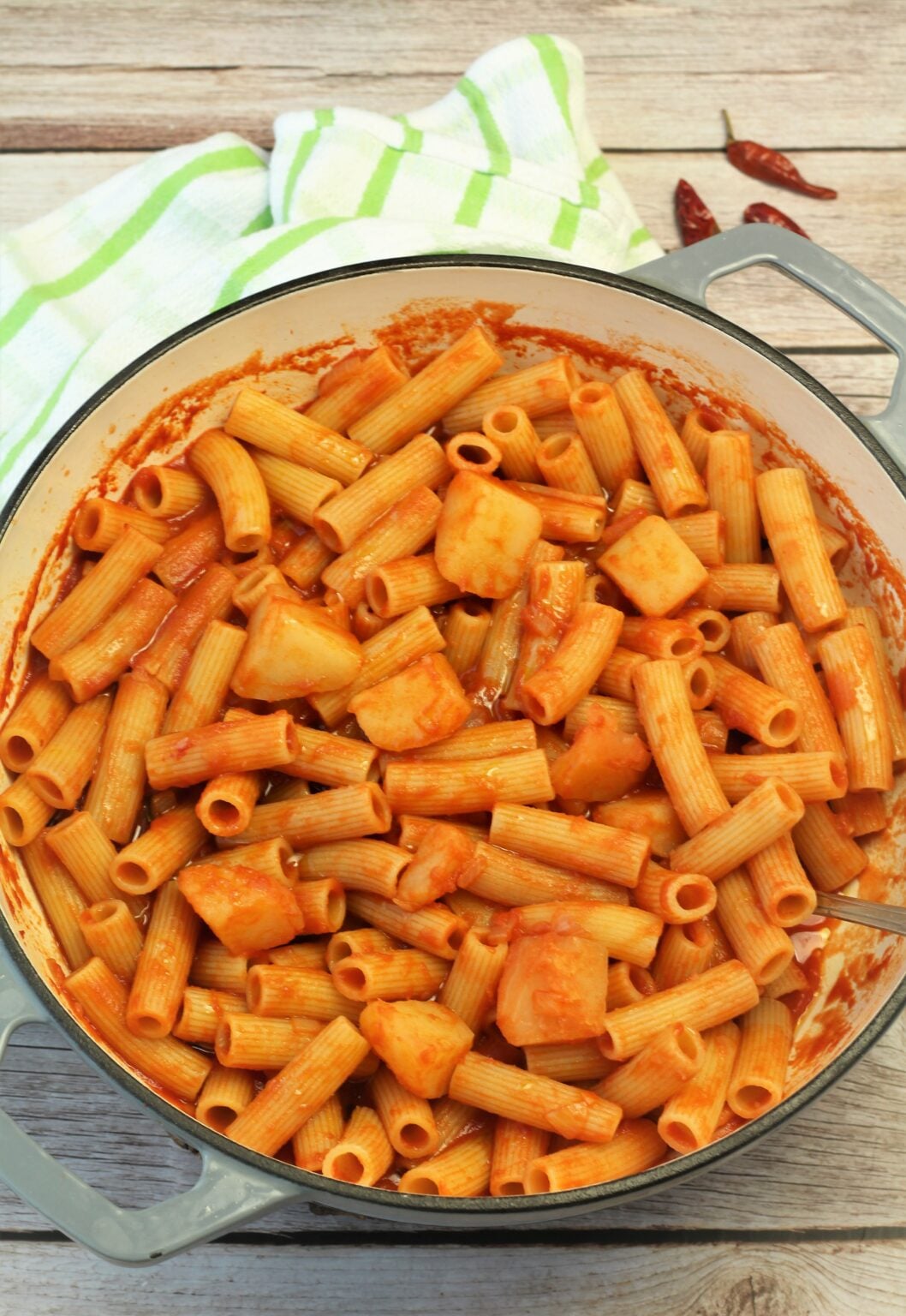 Pasta with Potatoes in Tomato Sauce - Mangia Bedda