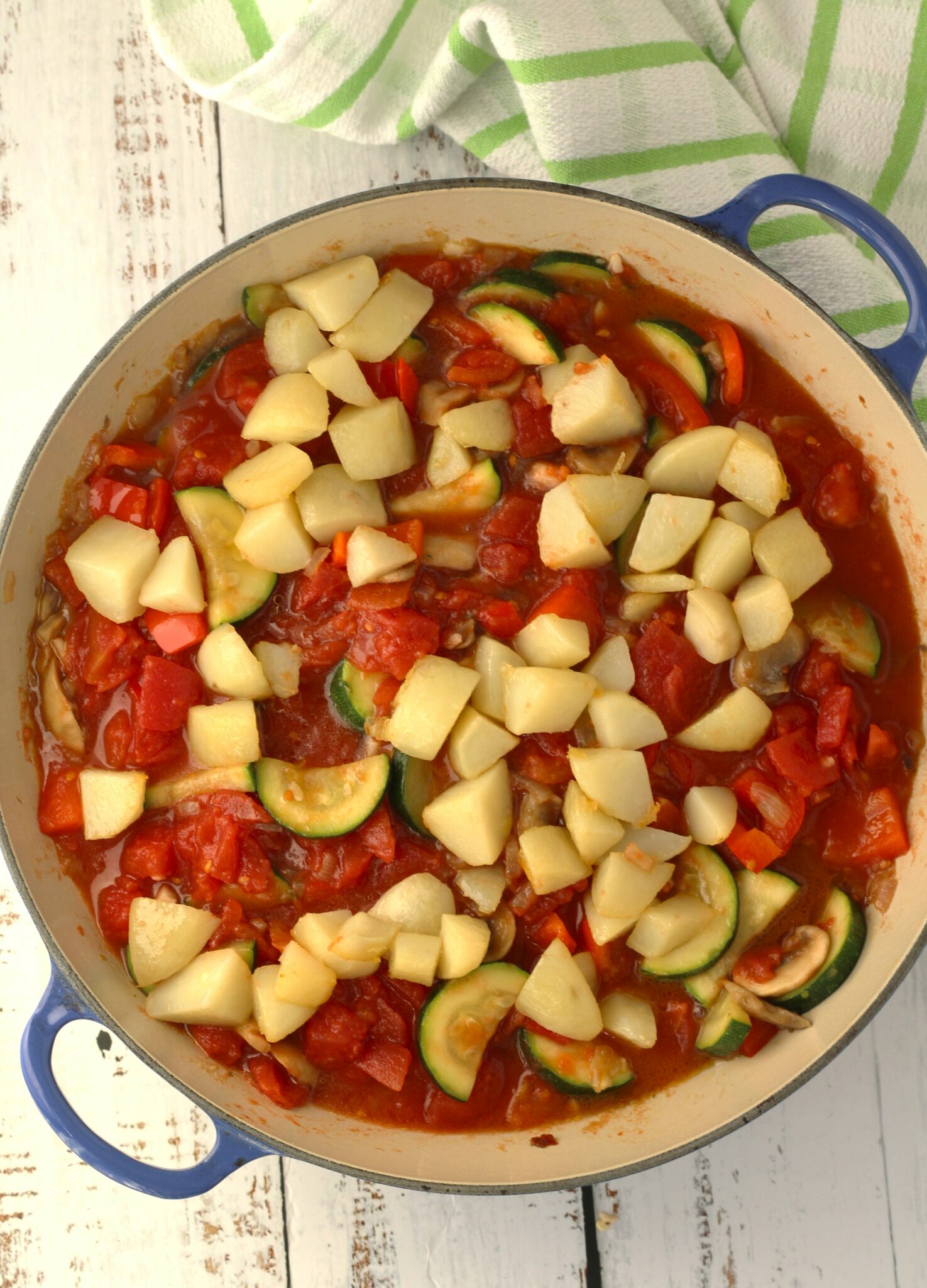 Pasta with Vegetables and Tomato Sauce - Mangia Bedda