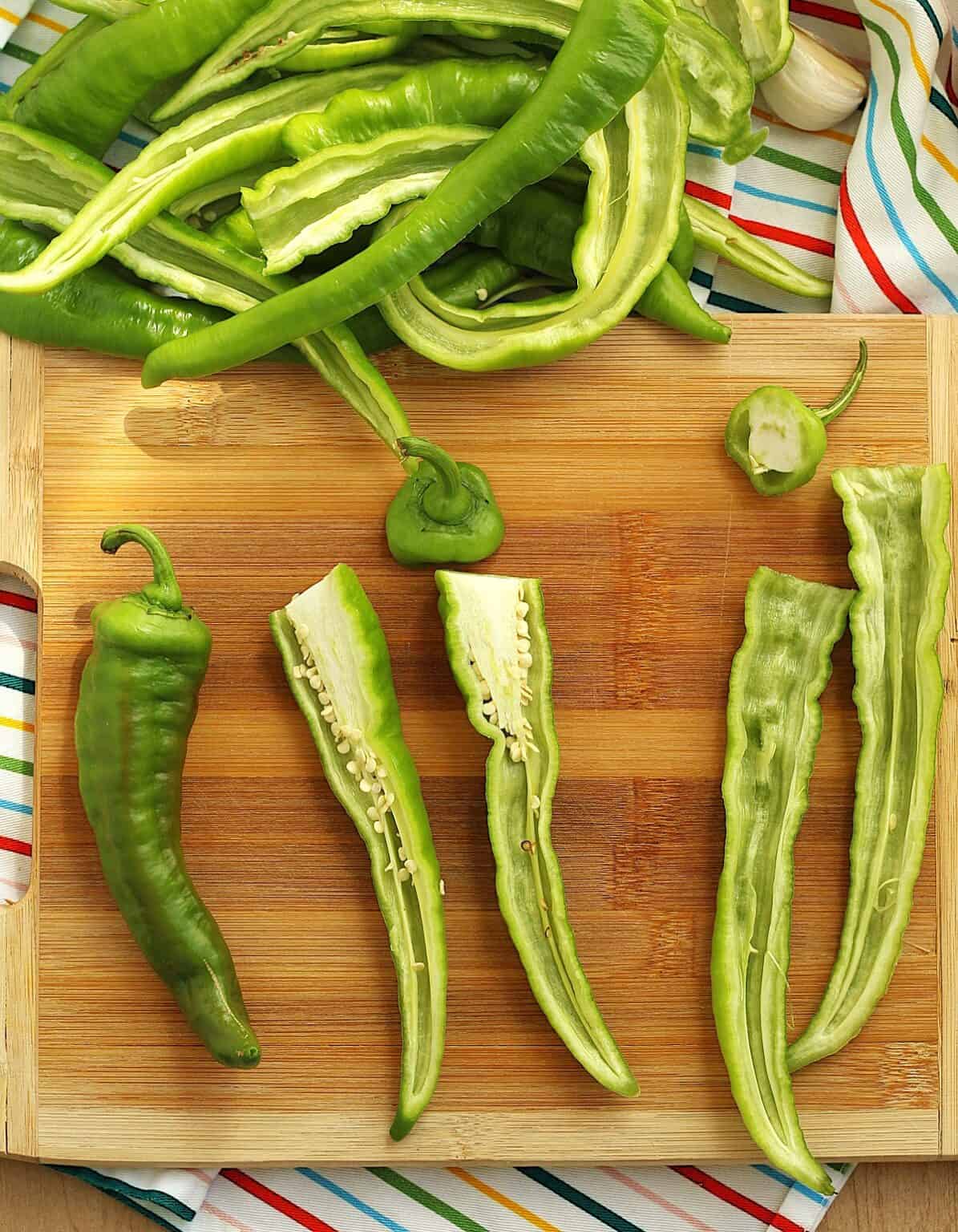 Pan-Fried Italian Long Sweet Peppers with Tomatoes - Mangia Bedda
